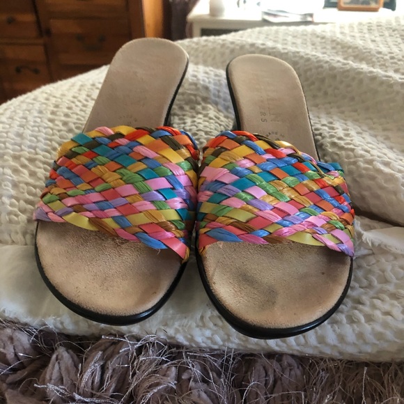 Shoes | Italian Makers Rattan Style Weave Sandals | Poshmark